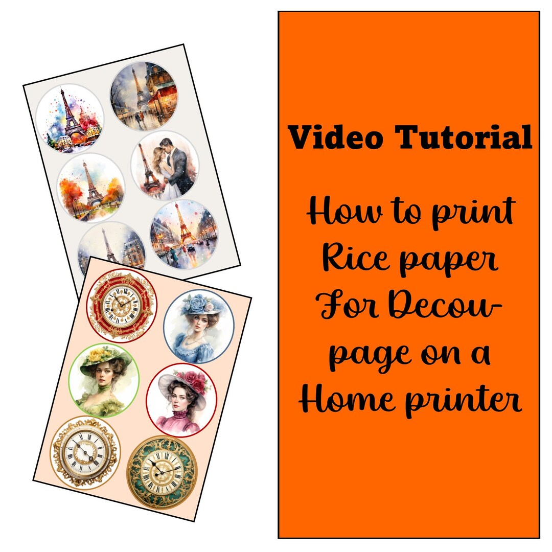 How to Print Rice Paper on Your Home Printer, Decoupage Tutorial, DIY ...