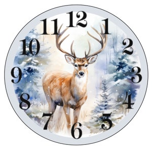 16 JPG Christmas Clock Face Clipart, Digital Download, Christmas ...
