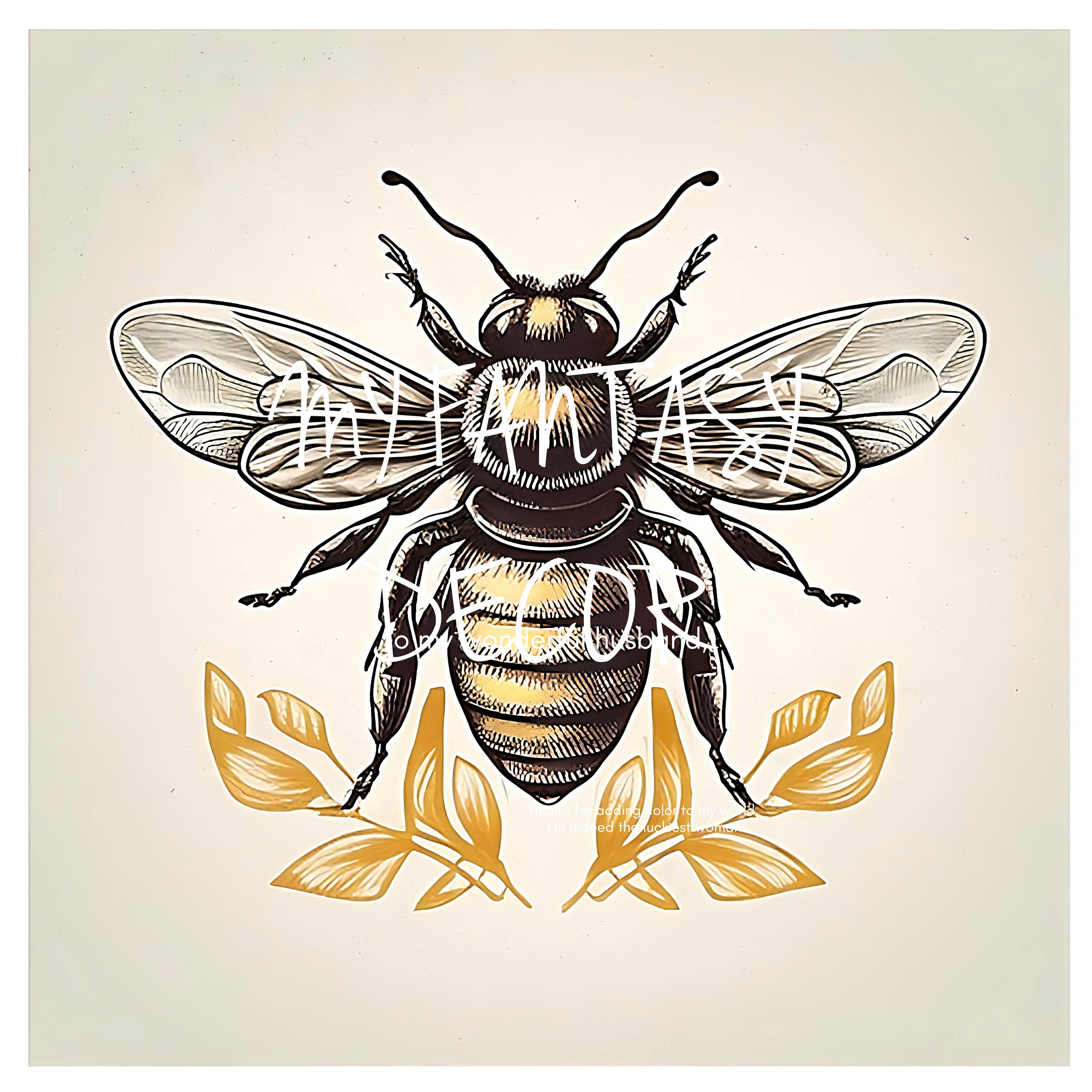 Vintage Bee Vector Digital Images, Bee Clipart, Digital Download ...