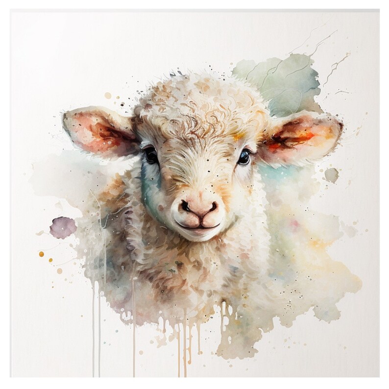 12 Watercolor Lamb Digital Images Free Commercial Use Lamb - Etsy