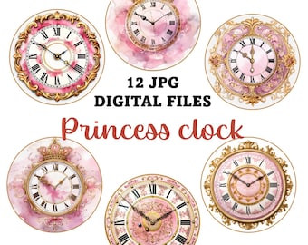 30 Vintage Clock Faces, 3,35 Inch Circles, Digital Collage Clock Face ...