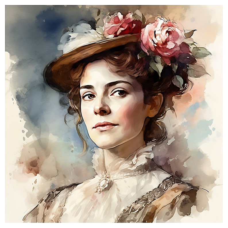 12 Victorian Ladies Portraits Scrapbooking Printable Etsy