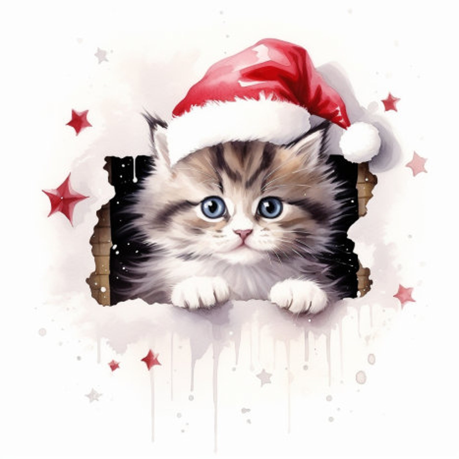 12 Watercolor Kittens Digital Images Kitten Clipart Digital - Etsy