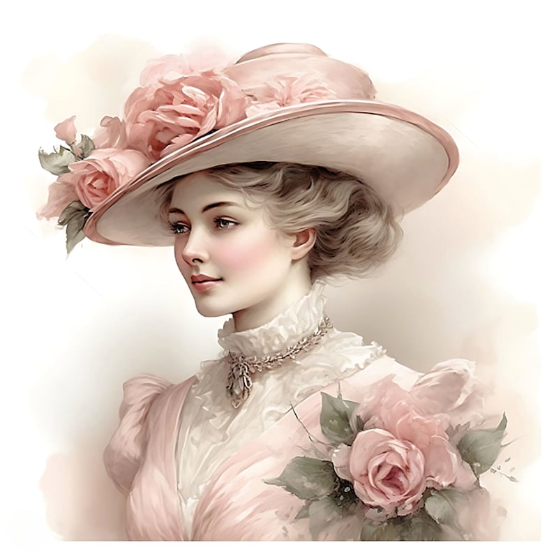 12 Victorian Ladies Portraits Scrapbooking Printable - Etsy