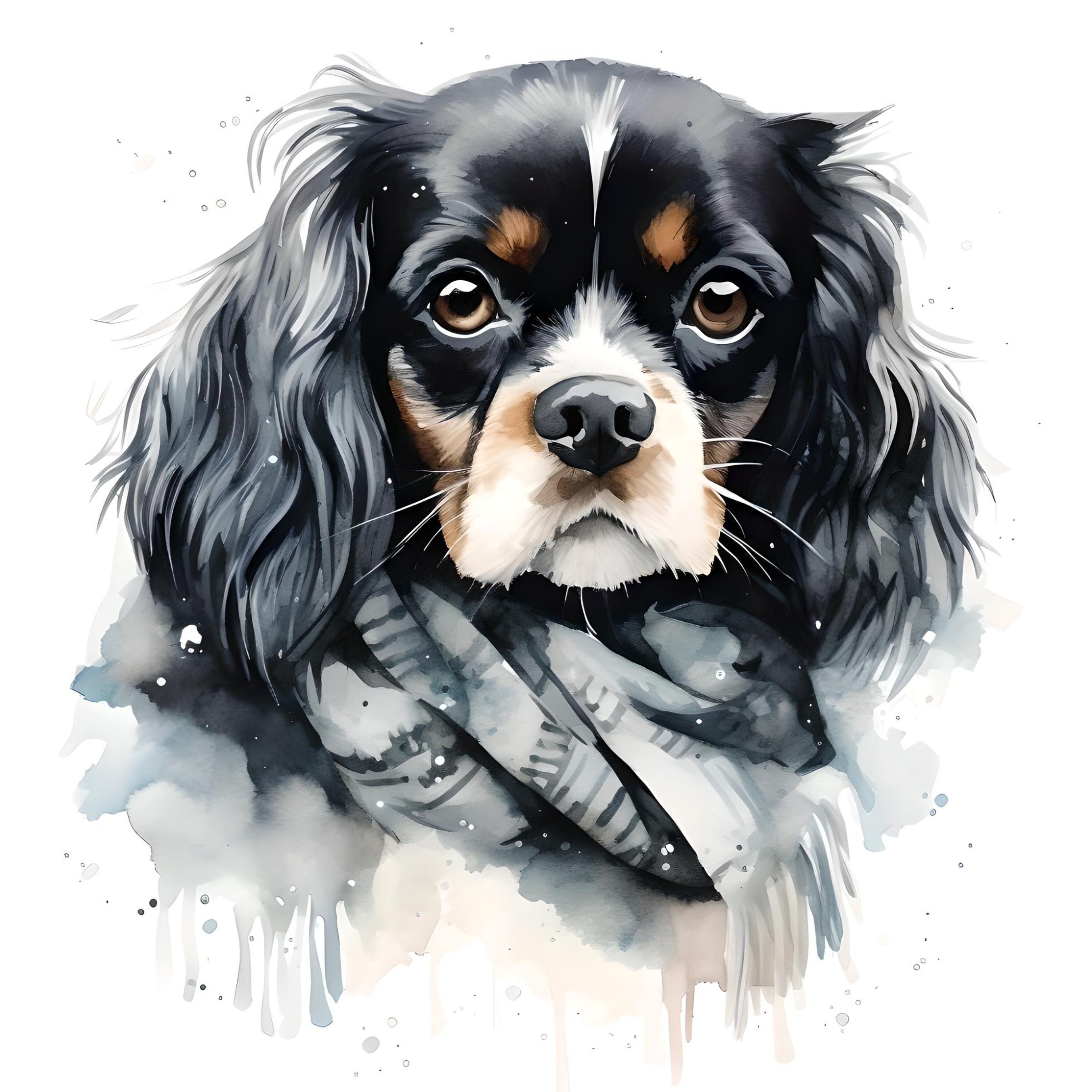 55 Winter Dog Watercolor Clipart Bundle 55 JPG Files and 9 - Etsy