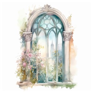 12 JPG Floral Windows Digital Download, Floral Window Art for Free ...