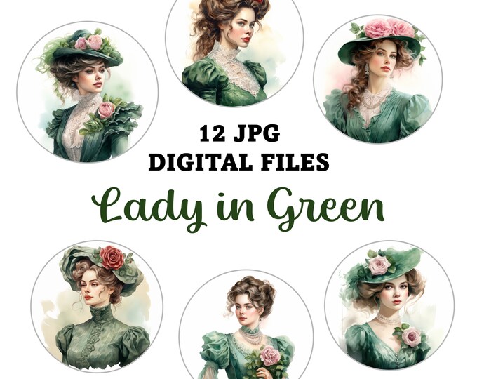Victorian Ladies Printable Images, Instant Download Vintage Victorian ...
