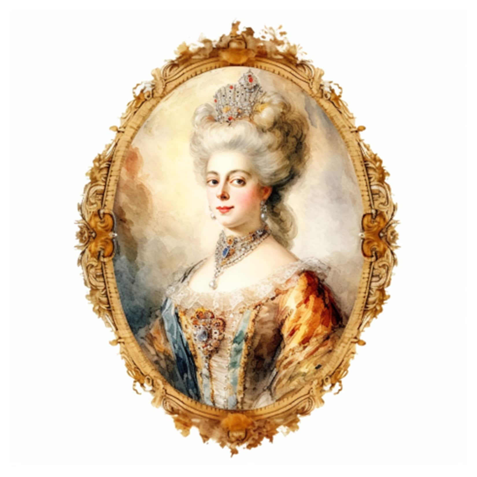 15 Rococo Ladies Portrait in the Frame JPG Files Instant - Etsy