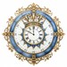 12 JPG Royal Blue Clock Faces, 3,35 Inch Circles, Digital Collage Sheet ...