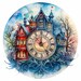 Colorful Fairy Tale Clock Faces, 3,2 Inch Circles, Digital Collage ...