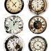 18 Vintage Clock Faces, 3,35 Inch Circles, Digital Collage Clock Face ...