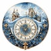 Blue Fairy Tale Clock Faces, 3,2 Inch Circles, Digital Collage Sheet ...