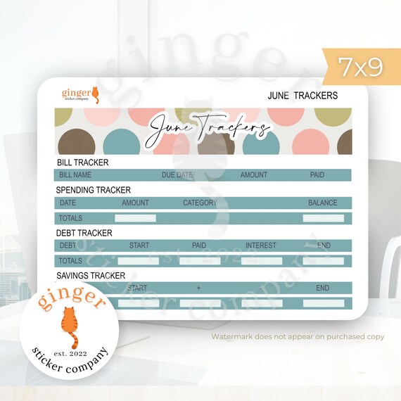 Labels, Stickers & Tags Budget planner stickers to track savings in ...