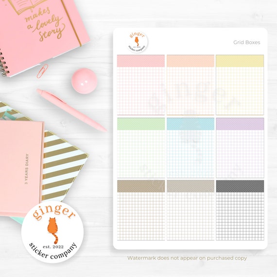 Stickers Grid Stickers Notepad Stickers Planner Stickers Erin Condren ...