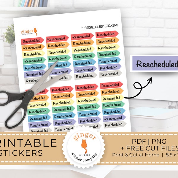 Rescheduled Stickers - Etsy