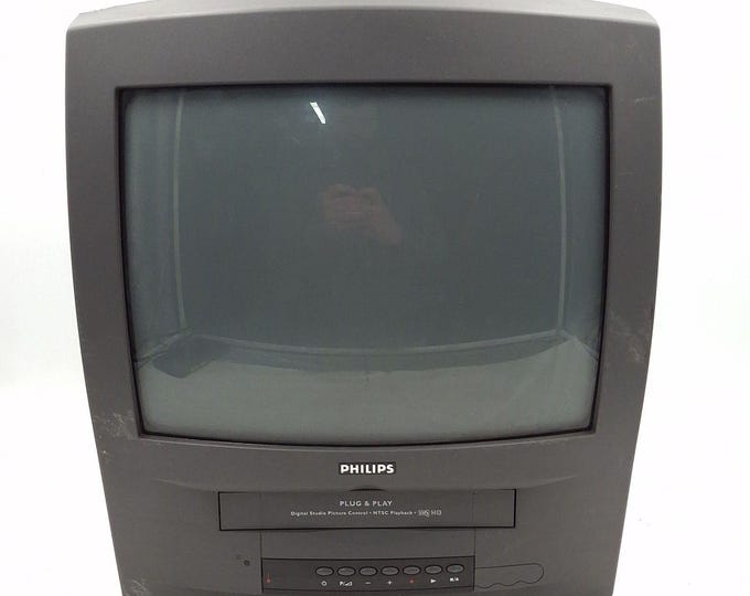 Philips 14” CRT TV Vhs Combi 14PV110/07 Retro Gaming Spares Repairs ...