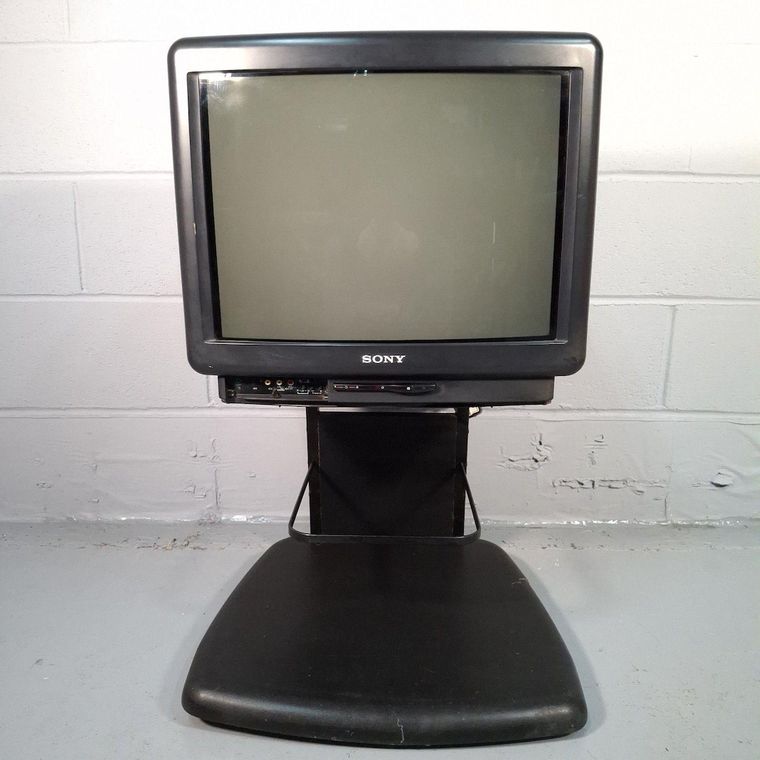 Sony Trinitron KV-X2162U Gaming Retro 21” TV & Stand Prop VTG Rare ...