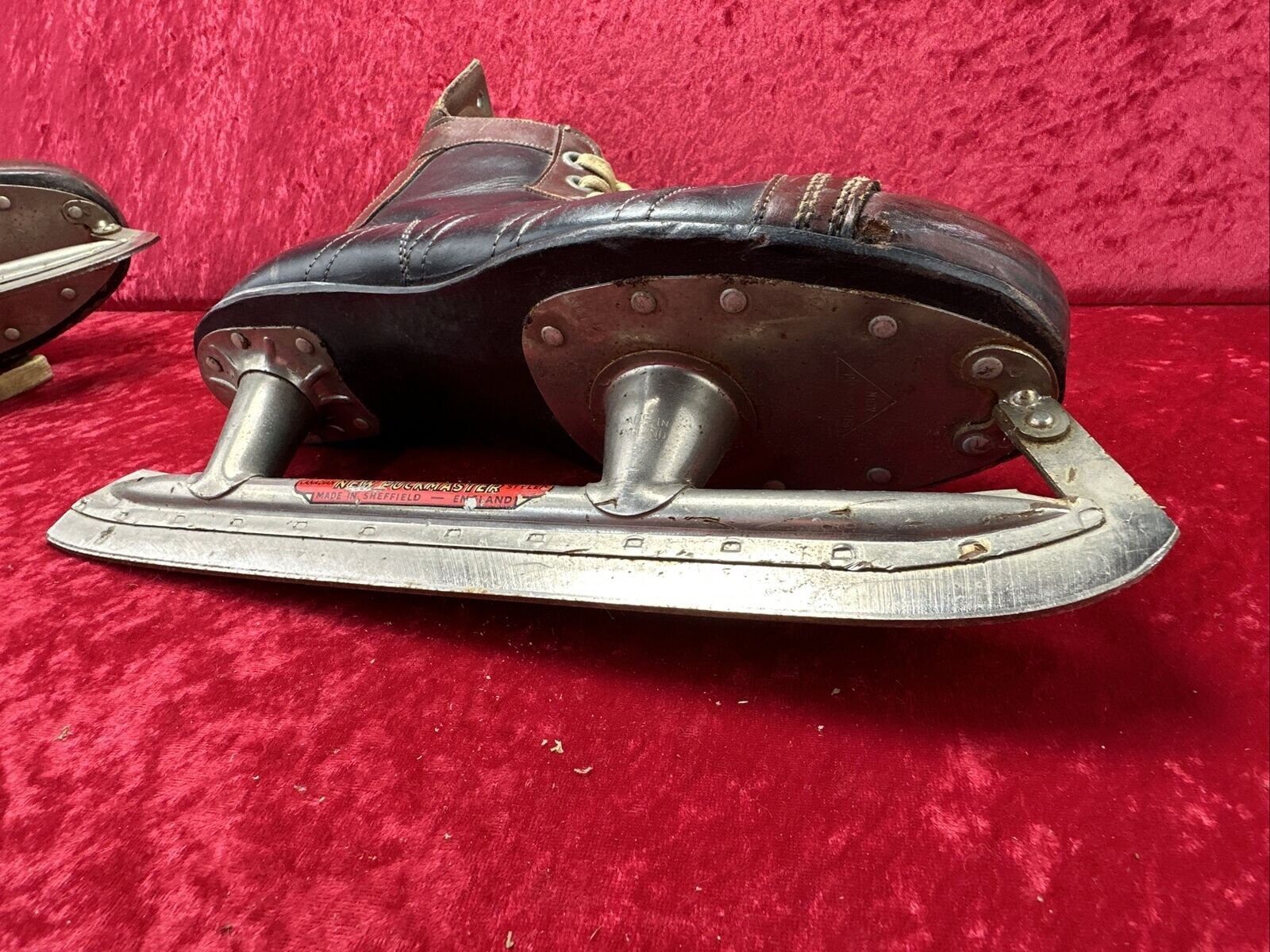 Vintage Made in England Ice Skates Puckmaster Ice Hockey Size - Etsy