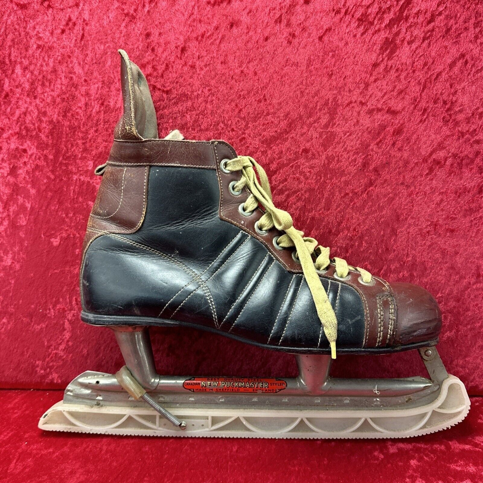 Vintage Made in England Ice Skates Puckmaster Ice Hockey Size - Etsy