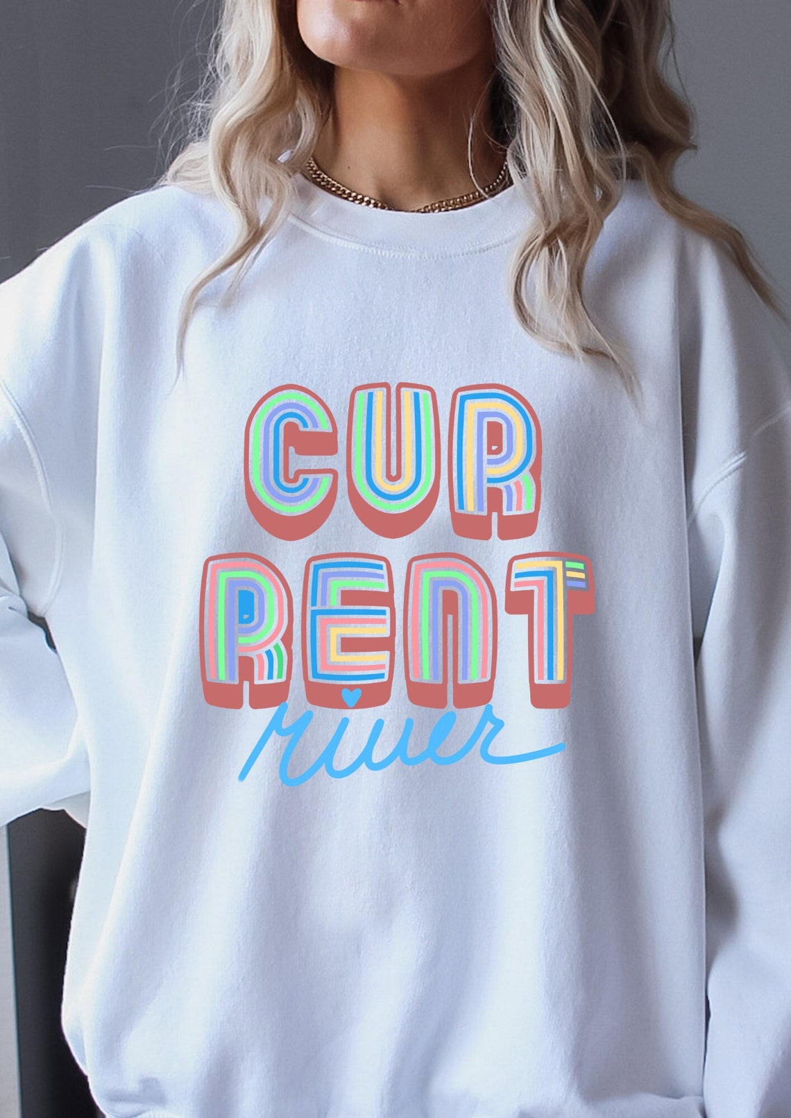 Current River Summertime Retro Wavy Font Sunshine & River Time SVG PNG ...