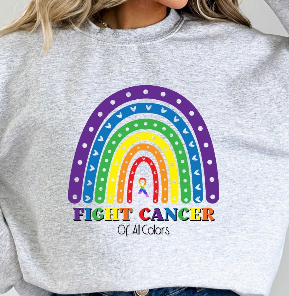 Fight Cancer of All Colors | Cancer Ribbon | Rainbow | SVG | PNG ...