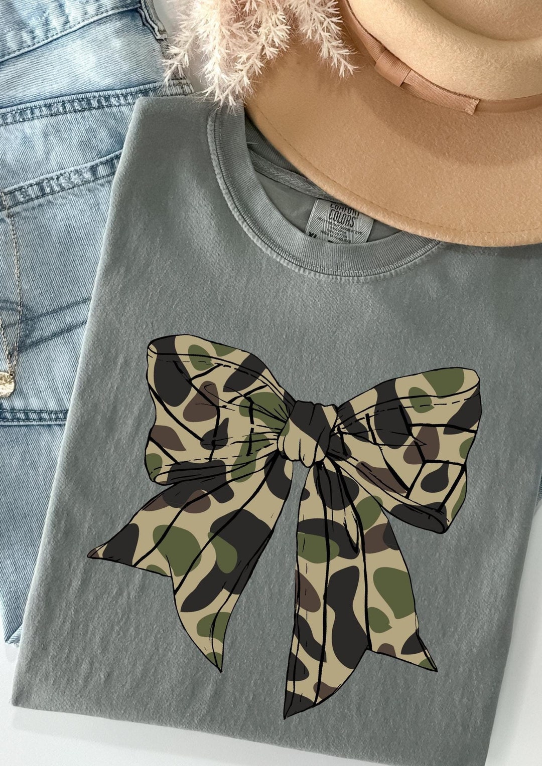 Camo Coquette Bow | Camouflage | Ribbon Bow | SVG | PNG | Digital ...
