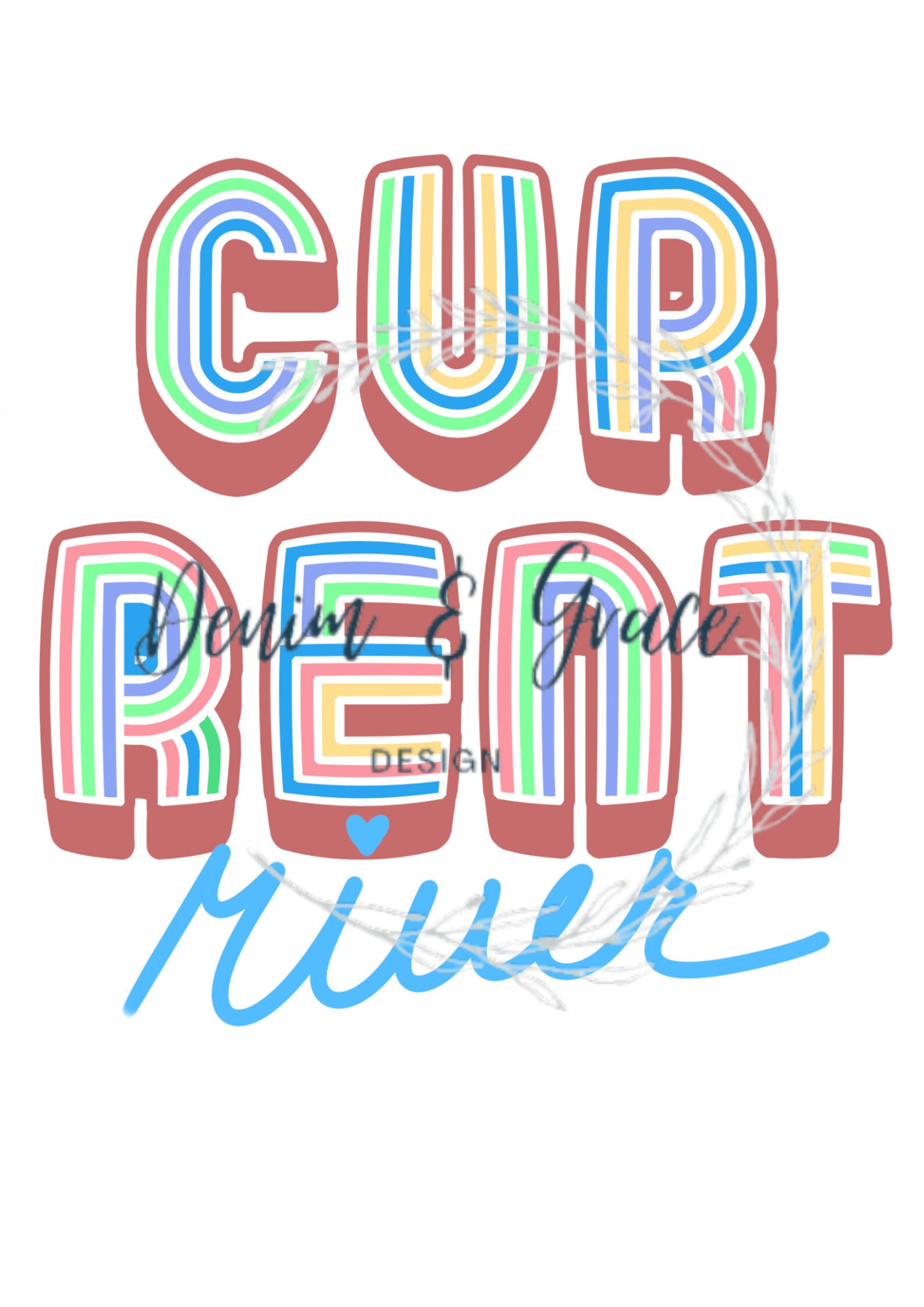 Current River Summertime Retro Wavy Font Sunshine & River Time SVG PNG ...