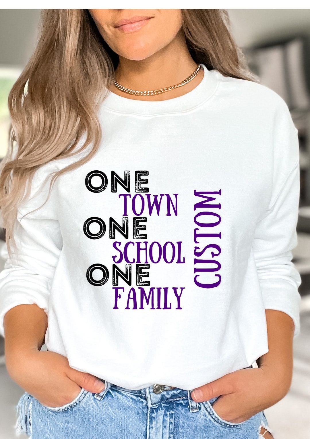 Custom Personalized One Town One Family One Team - Etsy