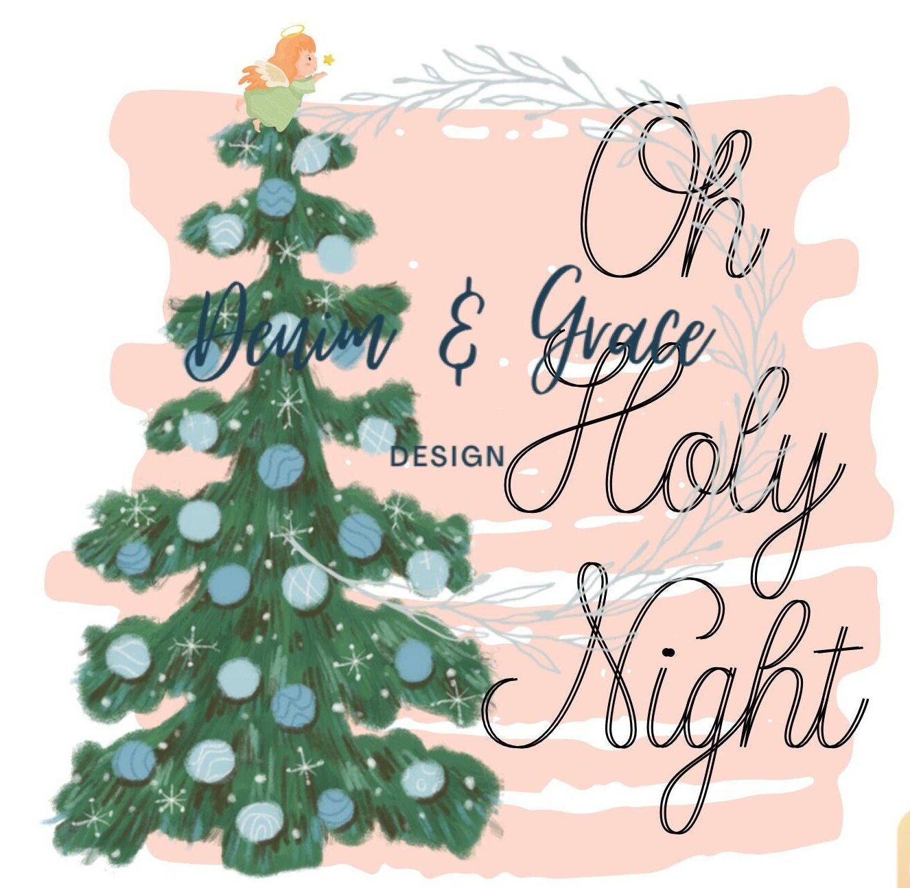 Oh Holy Night | Christmas | Tree | SVG | PNG | Digital Download - Etsy