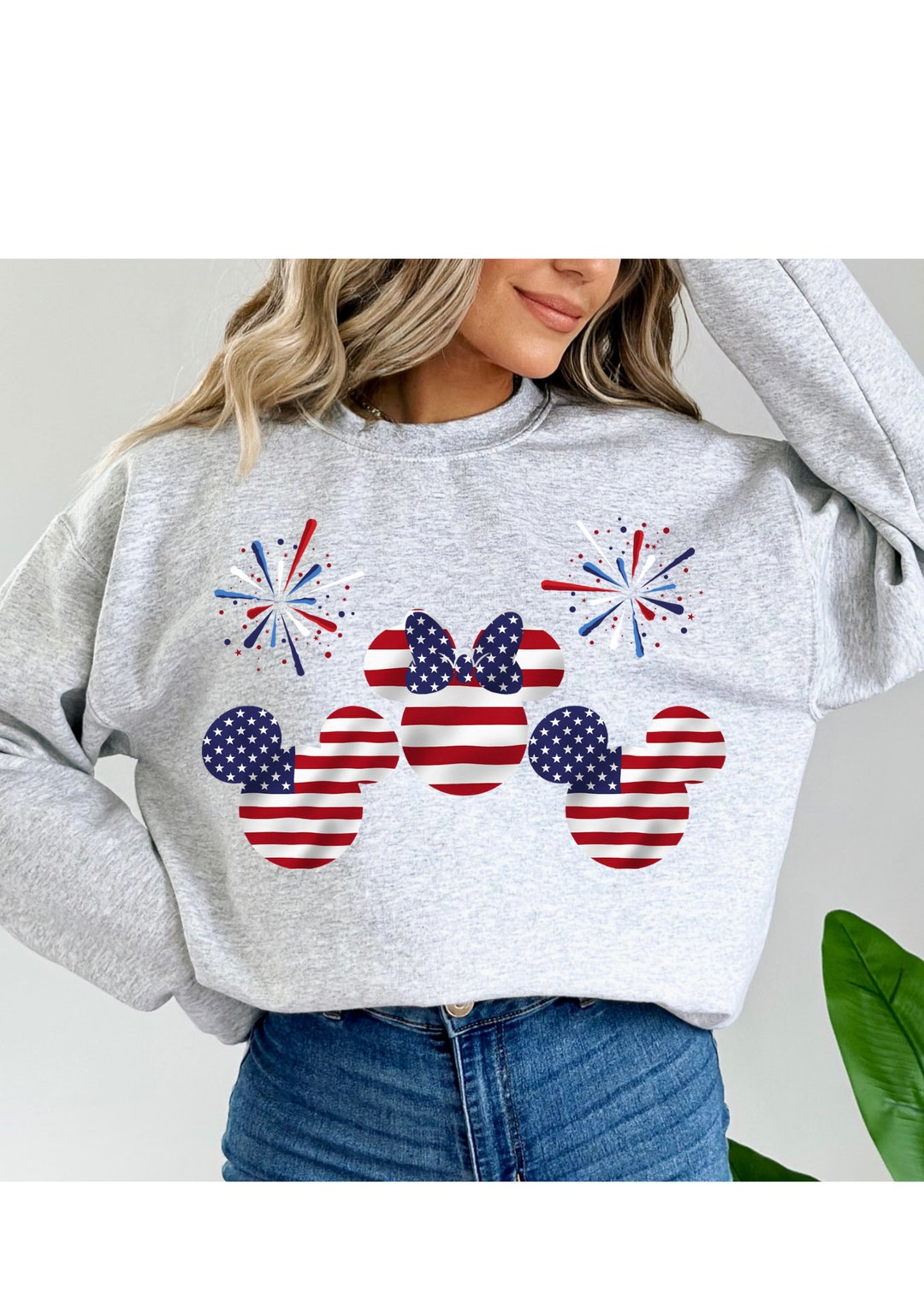 Mickey Minnie Mouse Flag America Fourth of July - Etsy