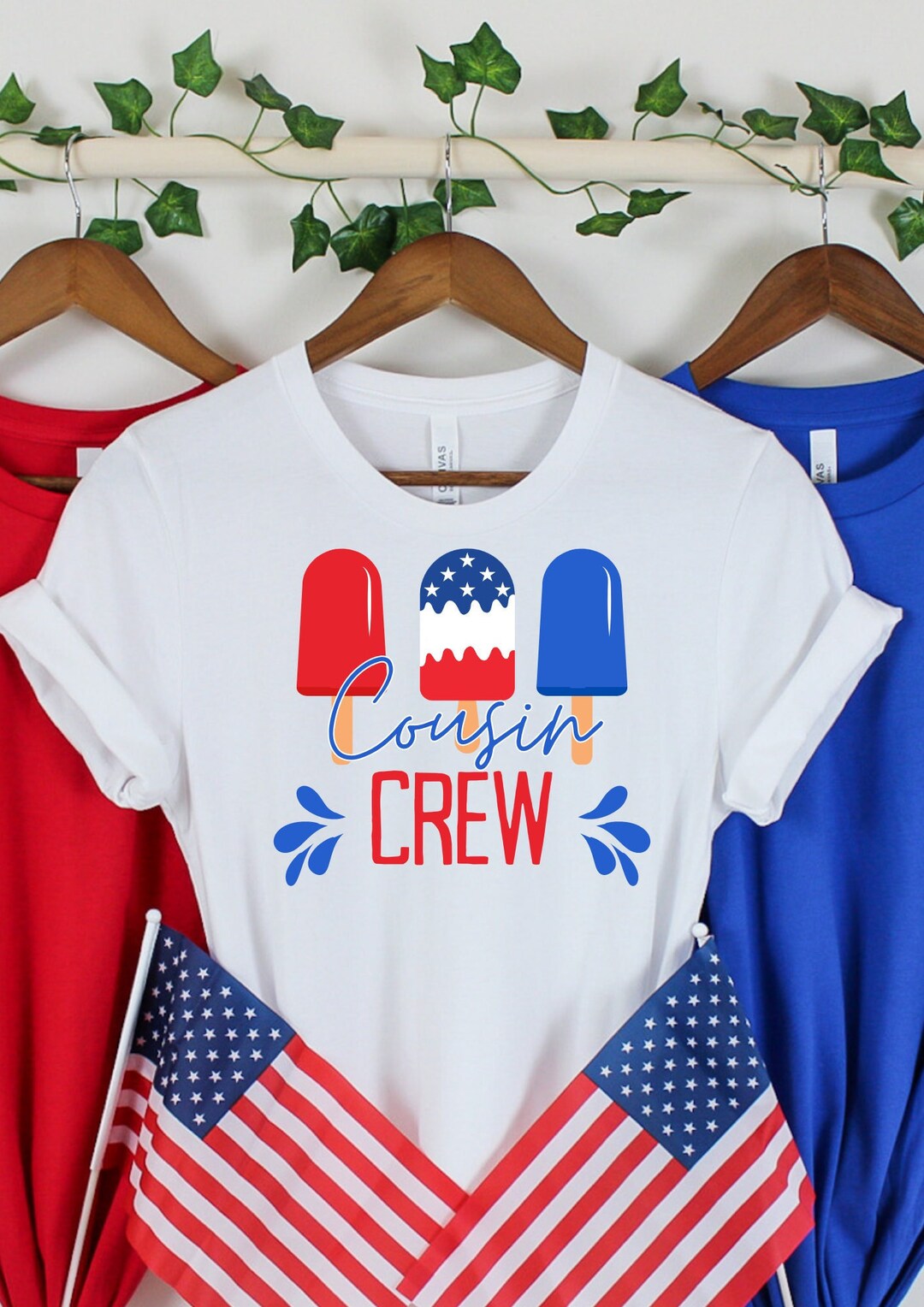 Cousin Crew Besties American Way Red, White, Blue 4th of July Patriotic ...