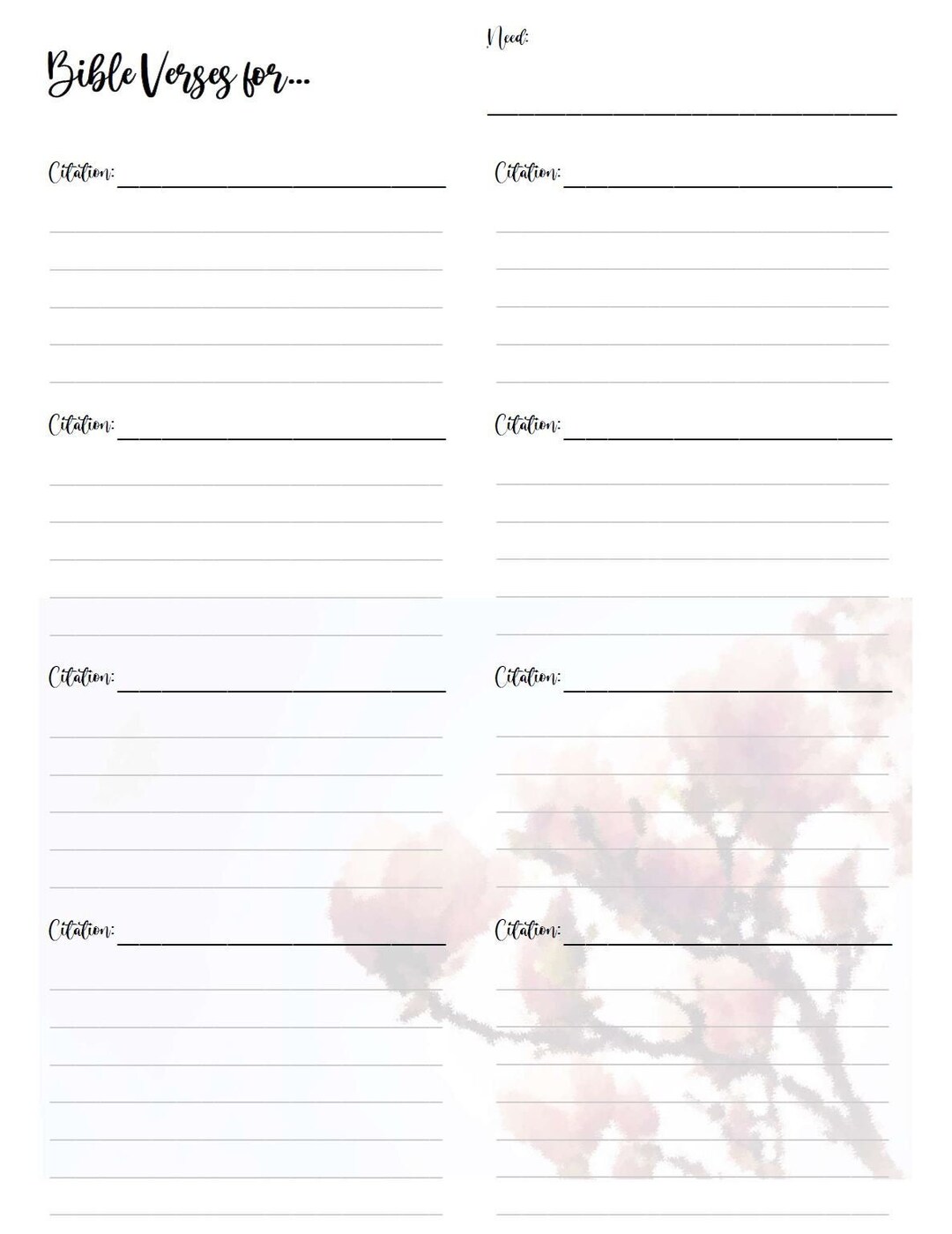 Bible Verse Compilation By Need Etsy