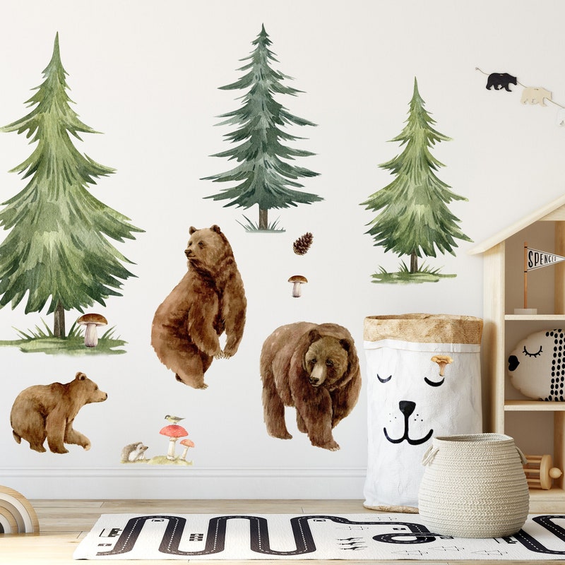 Bear Wall Decals - Etsy