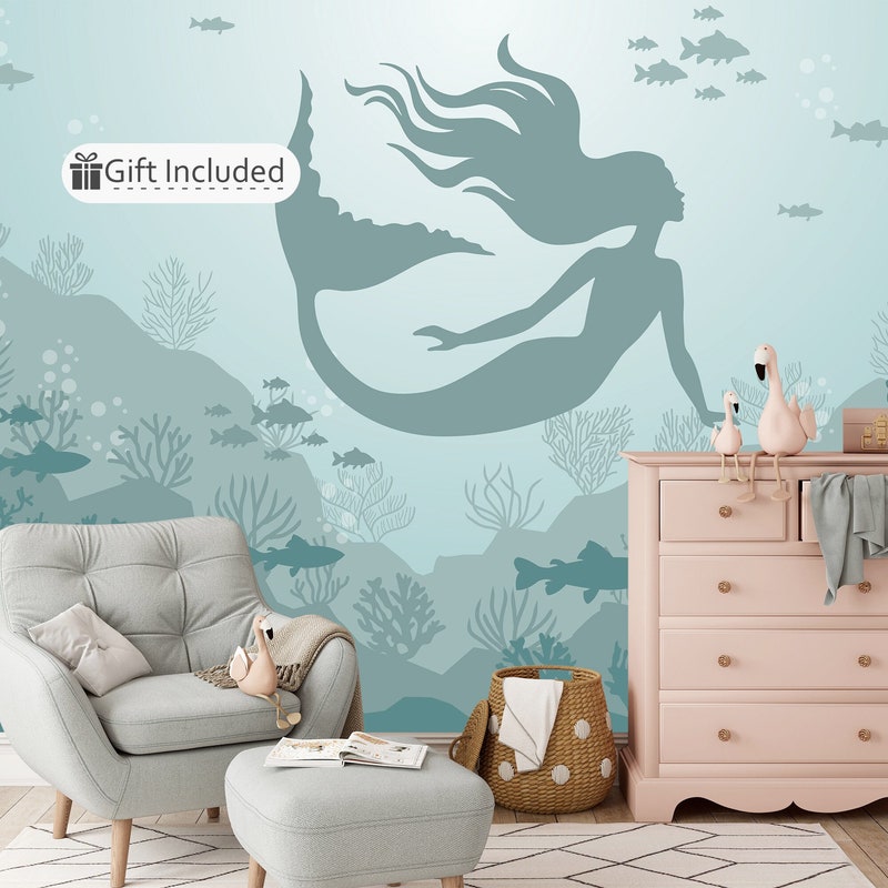 Mermaid Wallpaper - Etsy