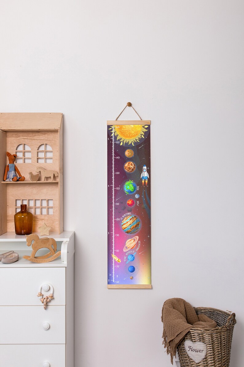 Outer Space Height Chart for Kids Solar System Growth Chart - Etsy