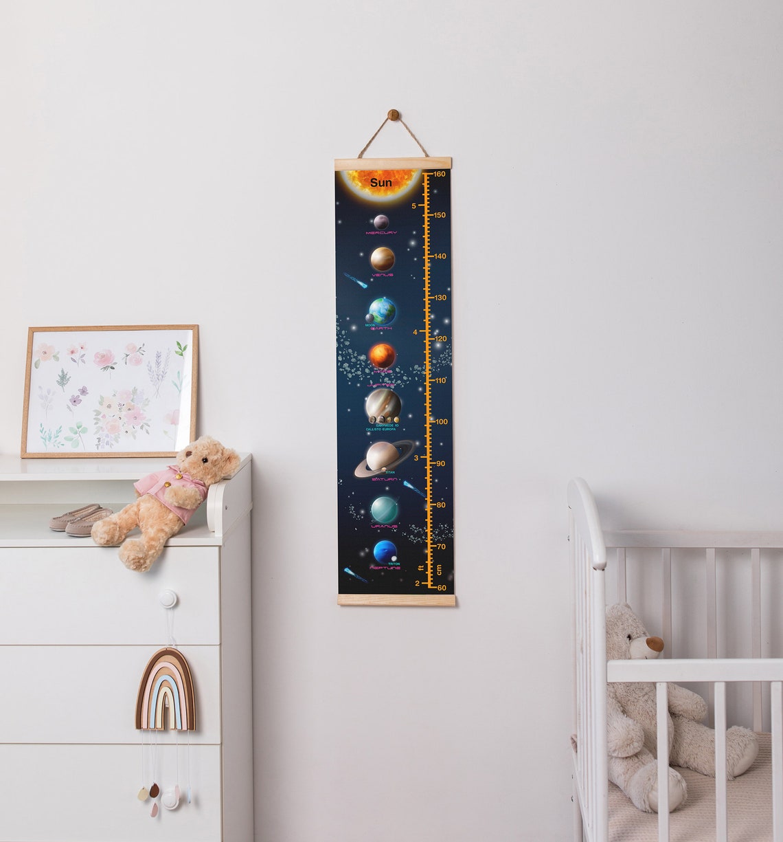 Solar System Height Chart for Kids Planet Growth Chart - Etsy