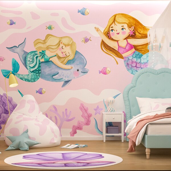 Mermaid Wallpaper - Etsy