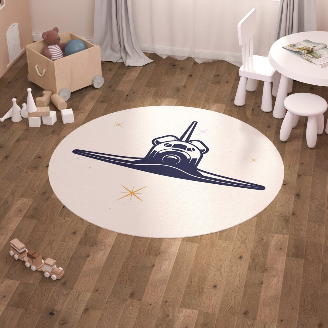 Rug Spacecraft Spaceship Space Galaxy Cosmic Baby Toddler Teen Girl Boy ...