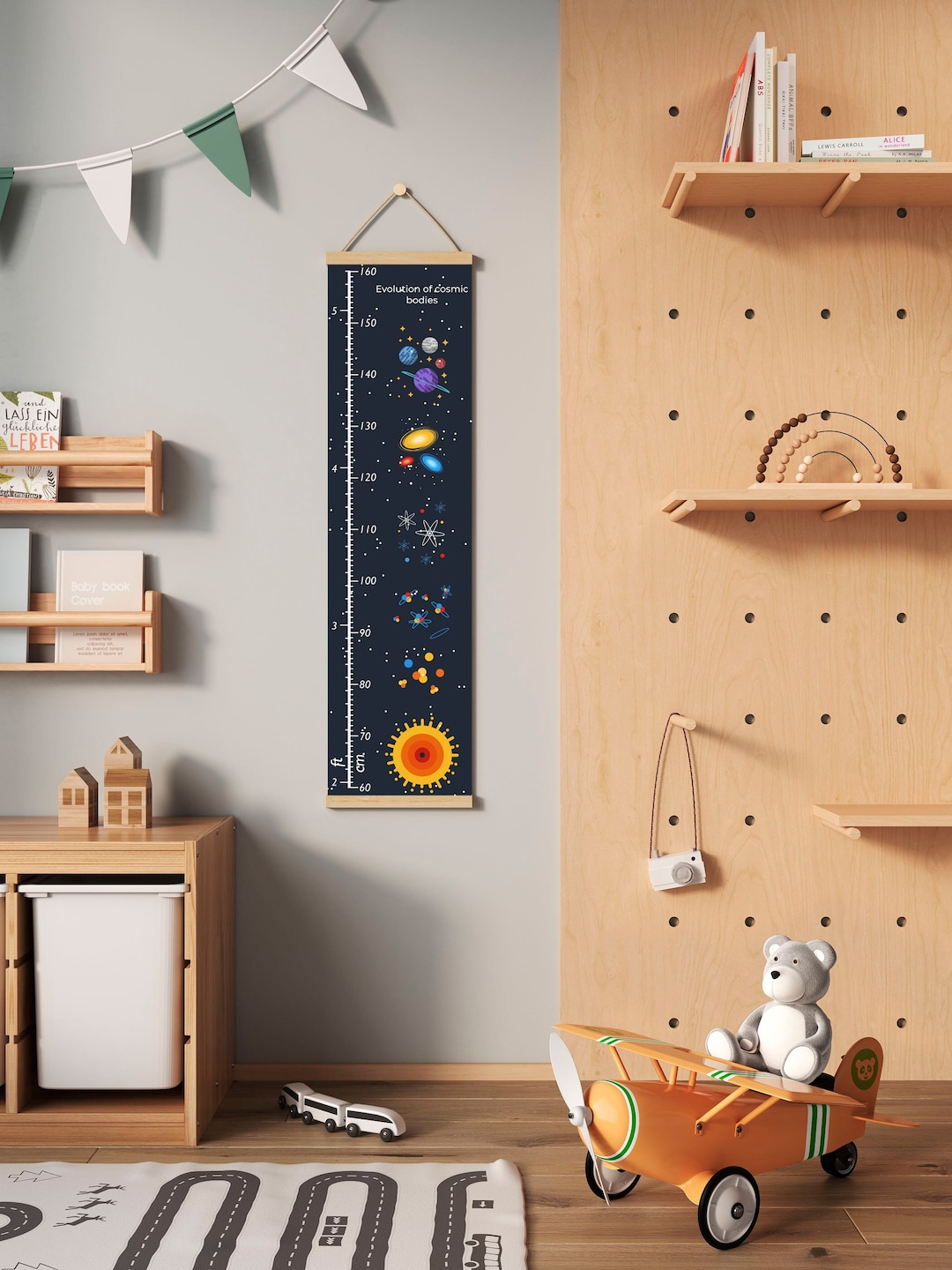 Height Growth Chart Solar System Scale Planets Astronomy Galaxy Kids ...
