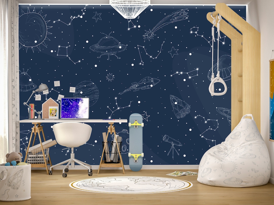 Wallpaper Constellations Star Patterns Night Sky Mapping Astronomy Peel ...