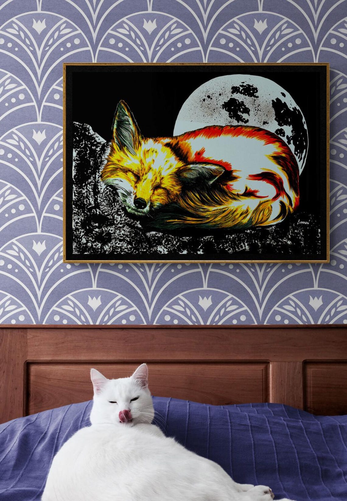 Fox Wall Art | Digital Download Red Fox Print | Hand-drawn Wildlife ...