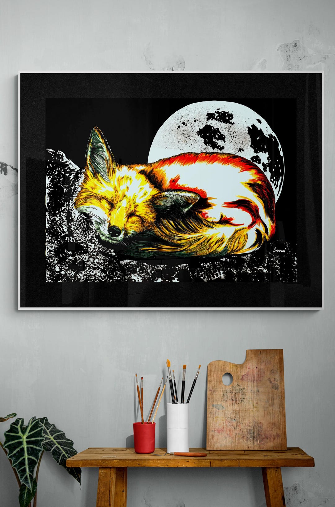 Red Fox Wall Art Print, Fox Wall Art, Fox Print, Home Wall Art Decor ...