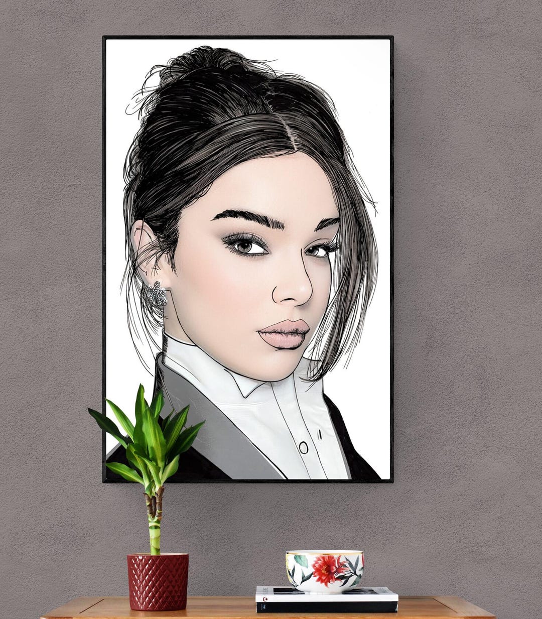 Hailee Steinfeld Portrait Print - Original Hand Drawn Art by Kris ...