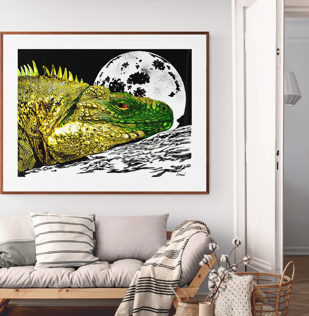 Hand Drawn Reptile Art Print, Reptile Art Print, Reptile Print ...