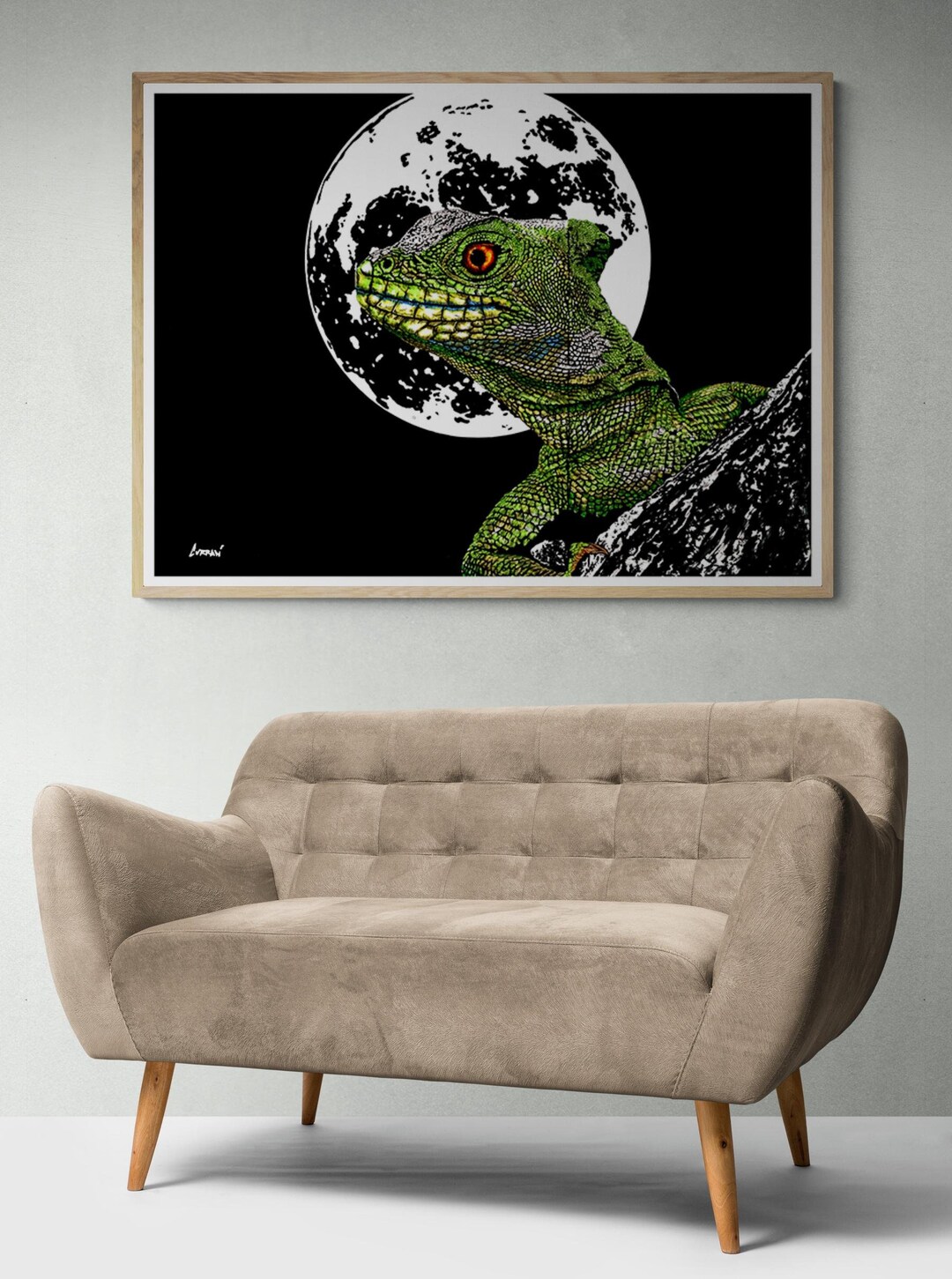 Lizard Wall Art, Digital Download Lizard Print, Hand-drawn Reptile Art ...