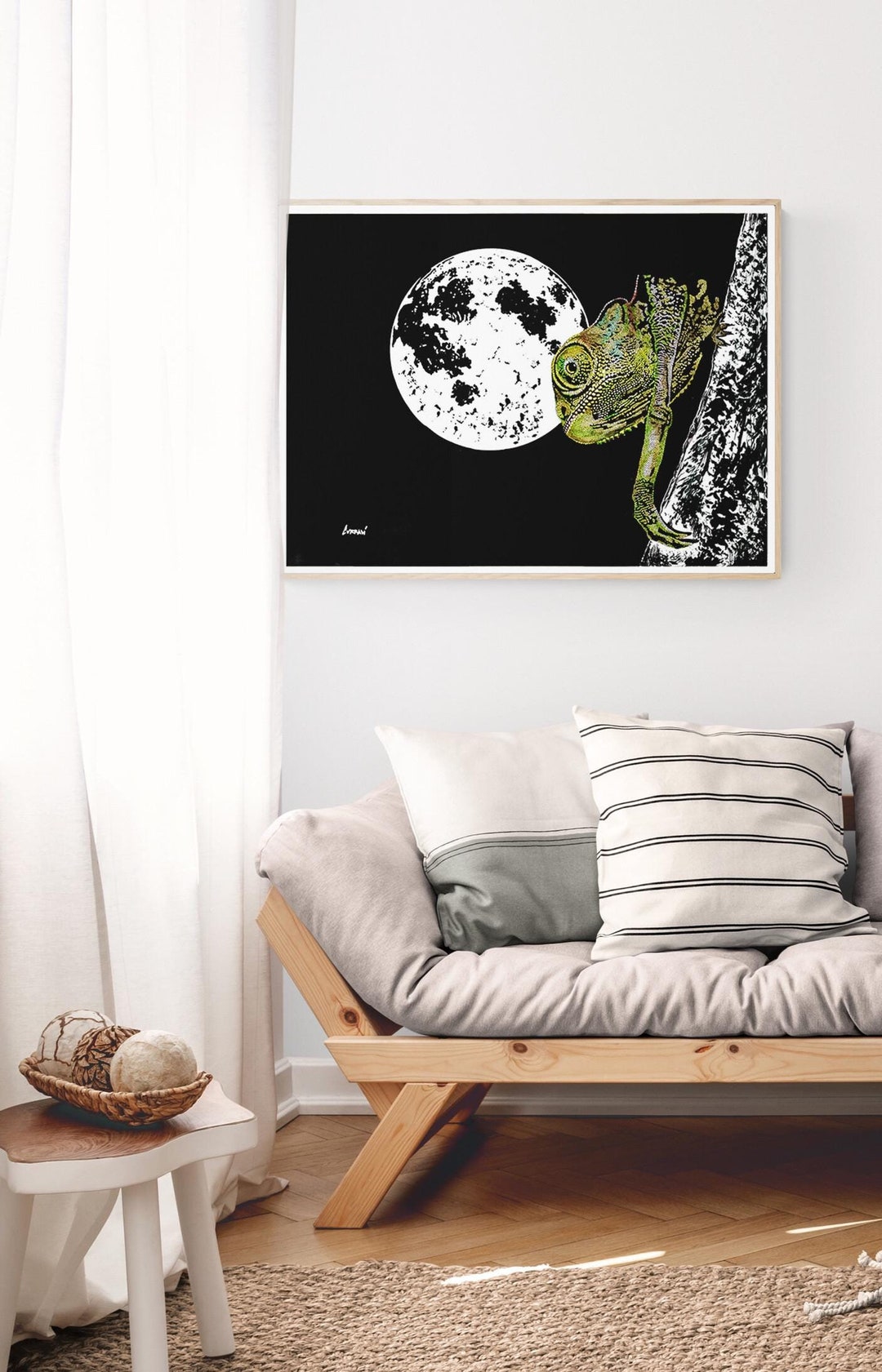 Chameleon Wall Art Print, Chameleon Art Print, Pet Art Print, Lizard ...