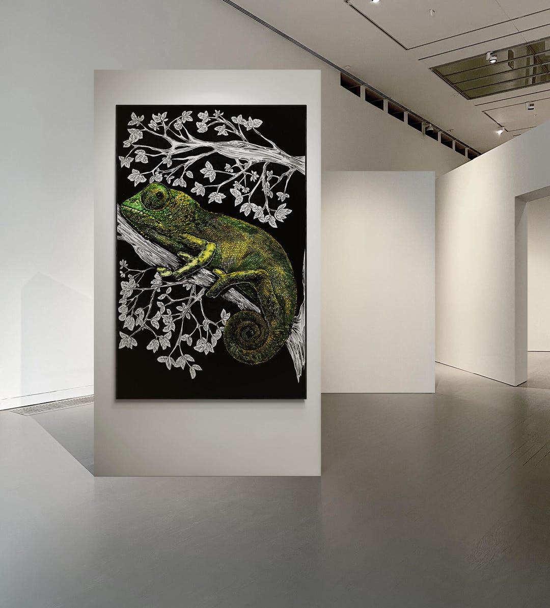 Chameleon Art, Digital Download Art, Original Hand Drawn Colorful ...
