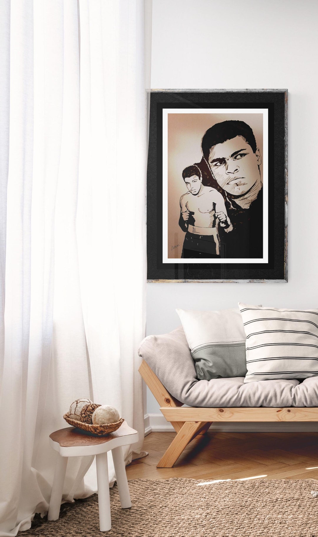 Muhammad Ali Portrait Print- Iconic Original Hand Drawn Art by Kris ...
