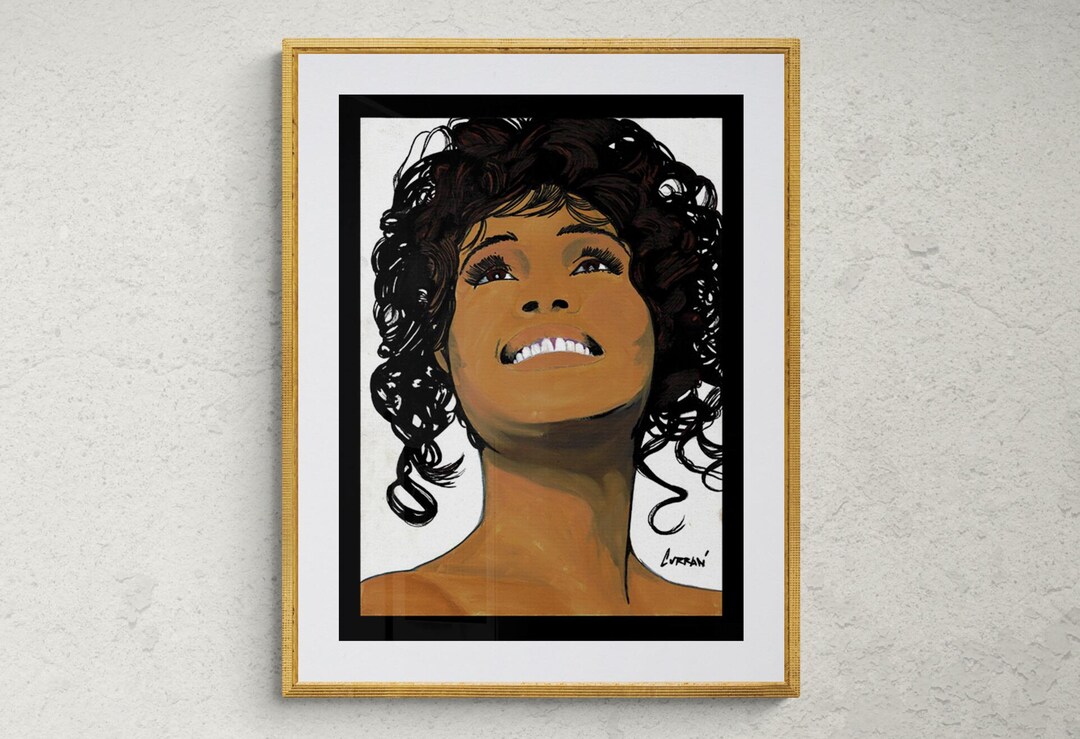 Whitney Houston Poster Print, Whitney Houston Art Print, Whitney ...