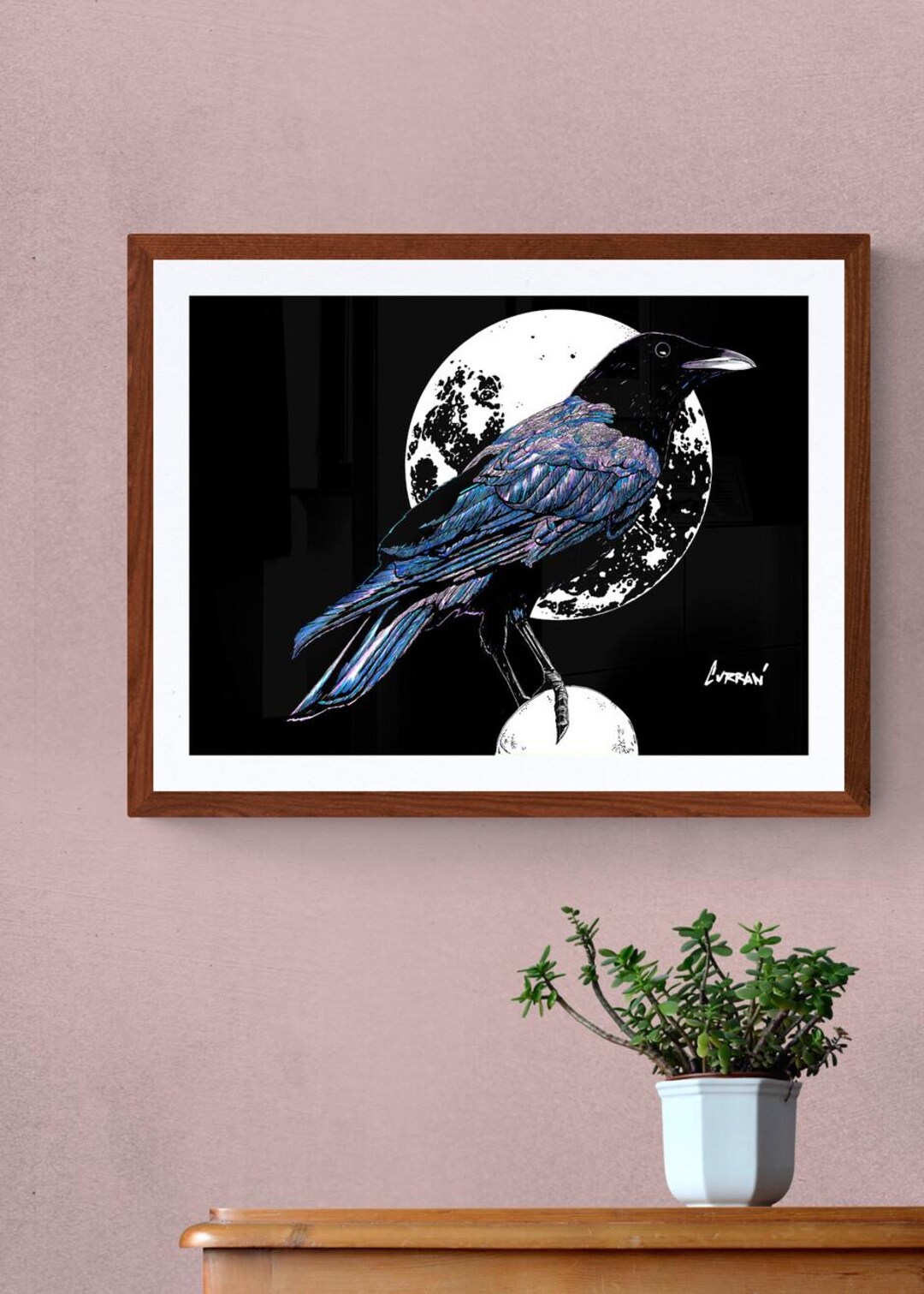Crow Art Print, Crow Wall Art, Bird Wall Art, Bird Print, Home Decor ...